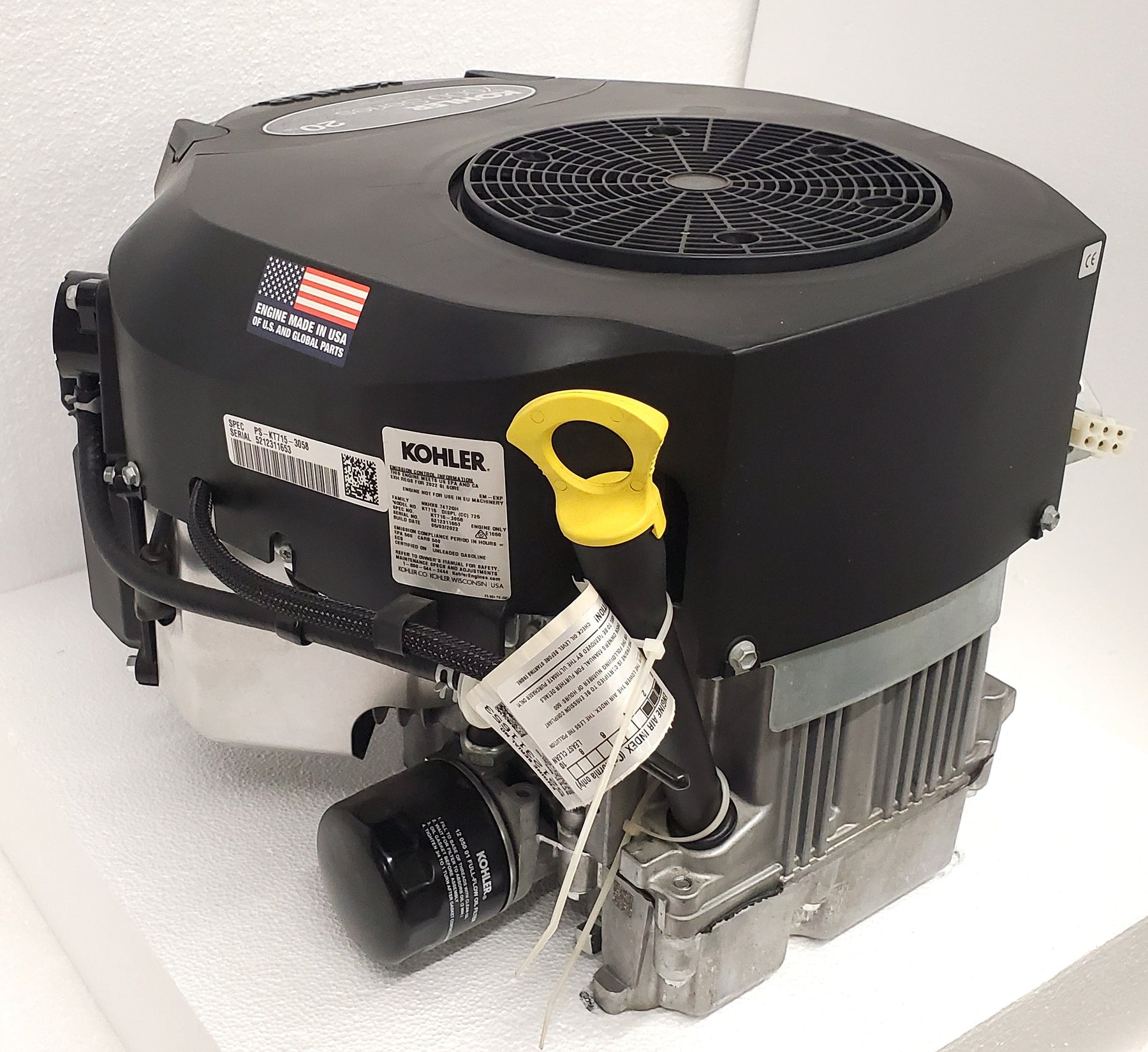 Kohler 7000 Series 20 HP Vertical Engine 725 cc 1" x 3-5/32" #KT715-30